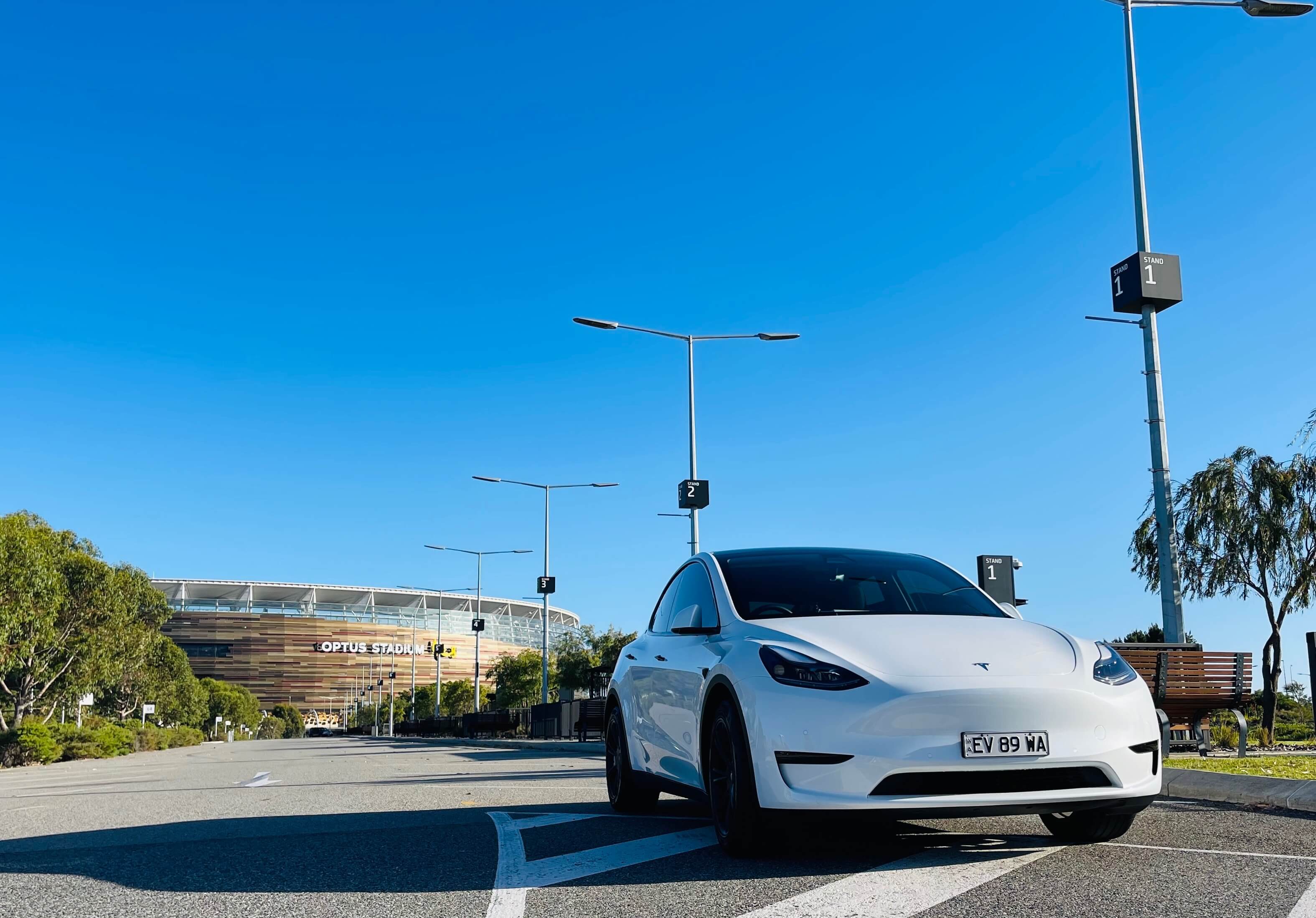 Car Hire in East Perth | Tesla Model Y, 2022, 400kms range in Perth | evee