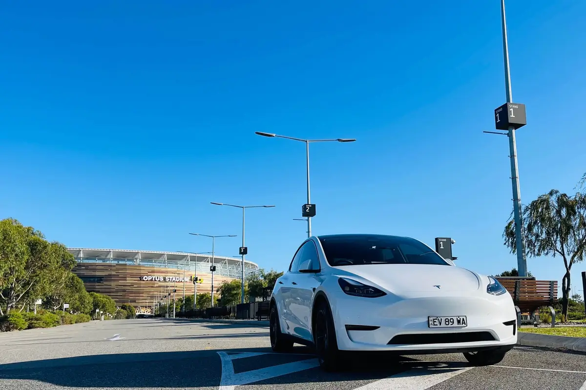 Car Hire in East Perth | Tesla Model Y, 2022, 400kms range in Perth | evee